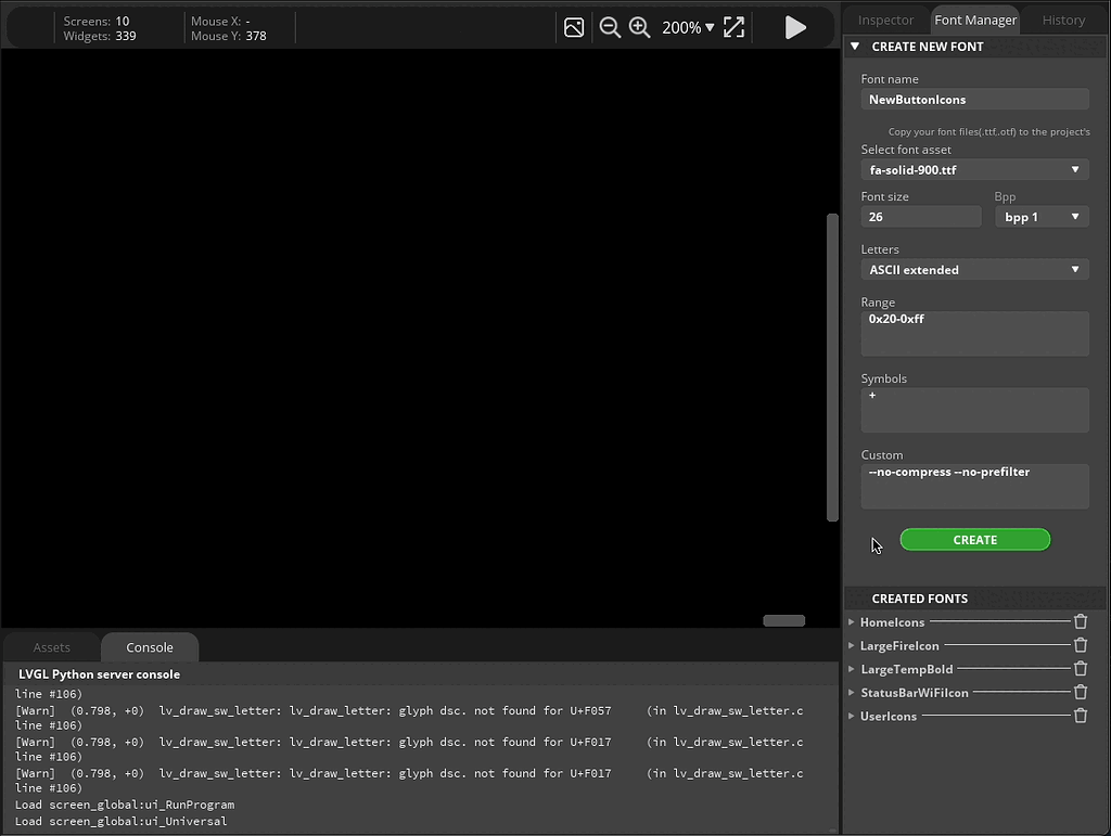 Unable to Create or Edit Fonts - SLS V1.3.3 - Bugs - Forum - SquareLine Studio