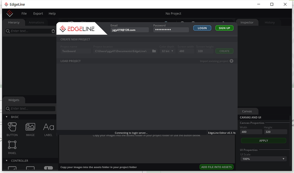 How can i use EdgeLine 0.3b again? - Forum - SquareLine Studio