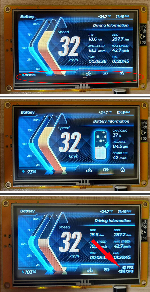 Problem with ESP32s3 and 480x272 RGB display (module 4827S043) - How to - Forum - SquareLine Studio