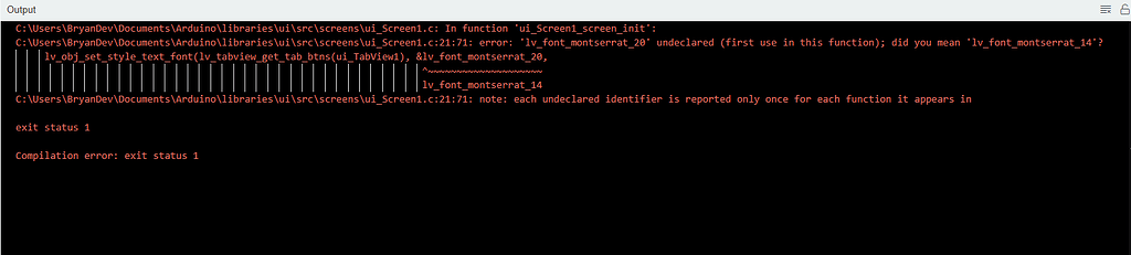 Large Font Issue with Arduino IDE and GIGA R1 - Bugs - Forum - SquareLine Studio