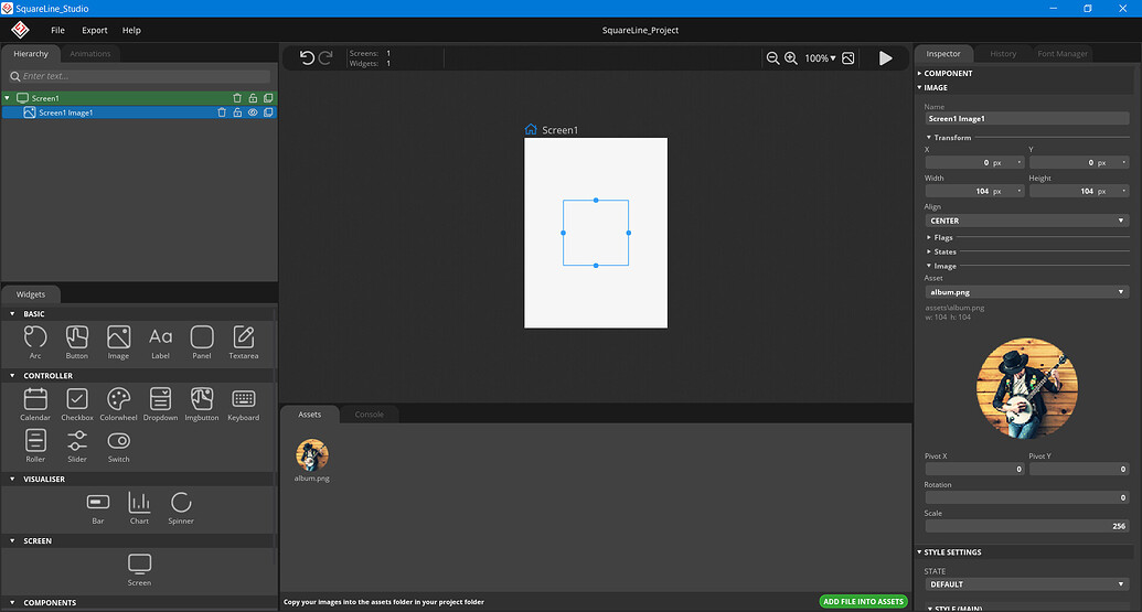 No image display? - Bugs - Forum - SquareLine Studio
