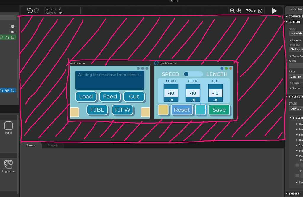 Add a panning/click-and-drag option to navigate between screens ...