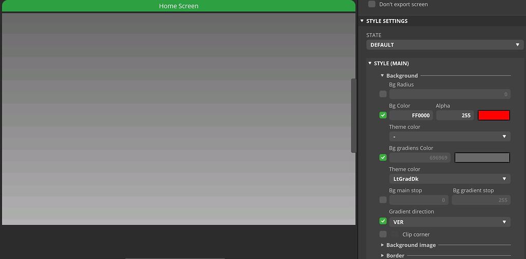 Gradients not working - Bugs - Forum - SquareLine Studio